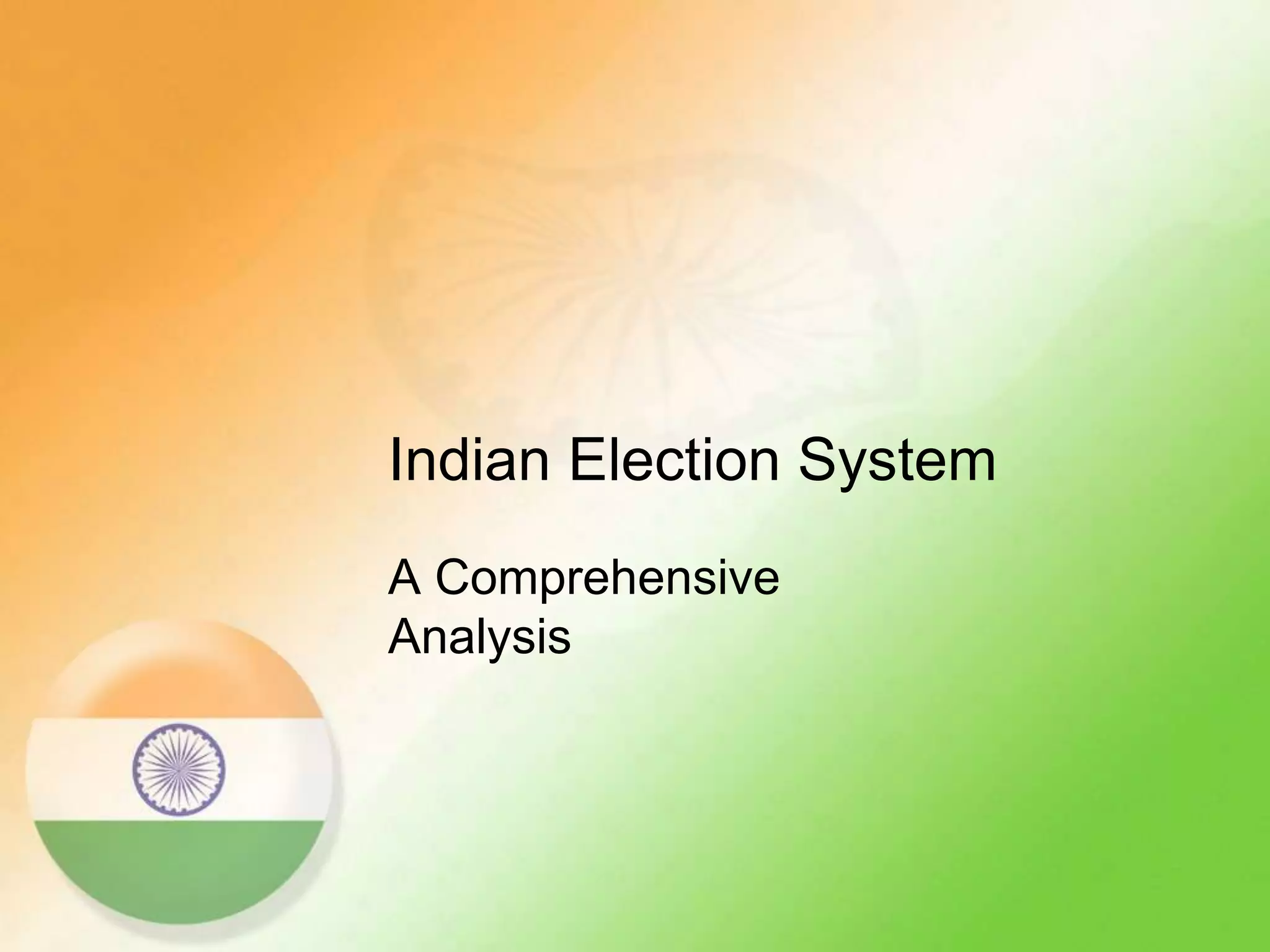 Indian election system | PPTX