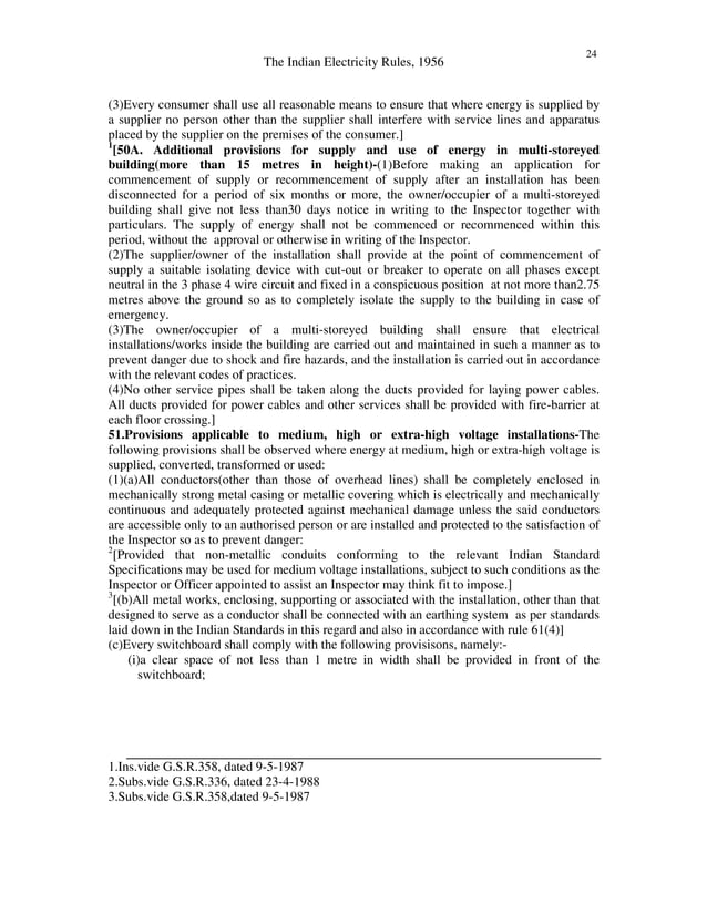 Indian electricity IE RULES 1956.pdf | Power and Energy Industry ...