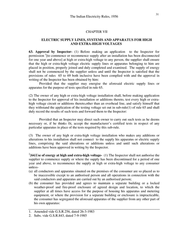 Indian electricity IE RULES 1956.pdf | Power and Energy Industry ...