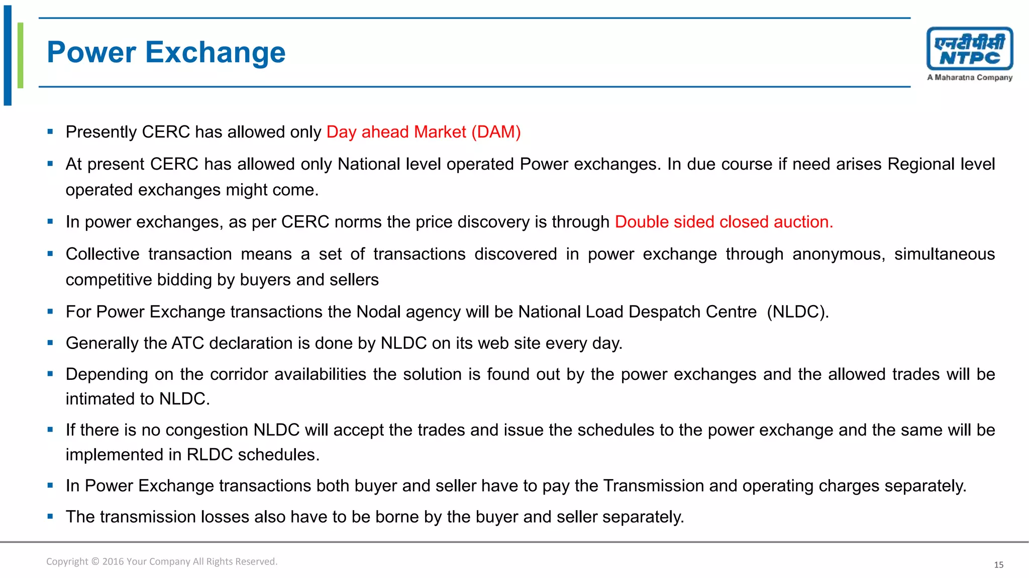 Indian electricity market and power exchanges | PPTX