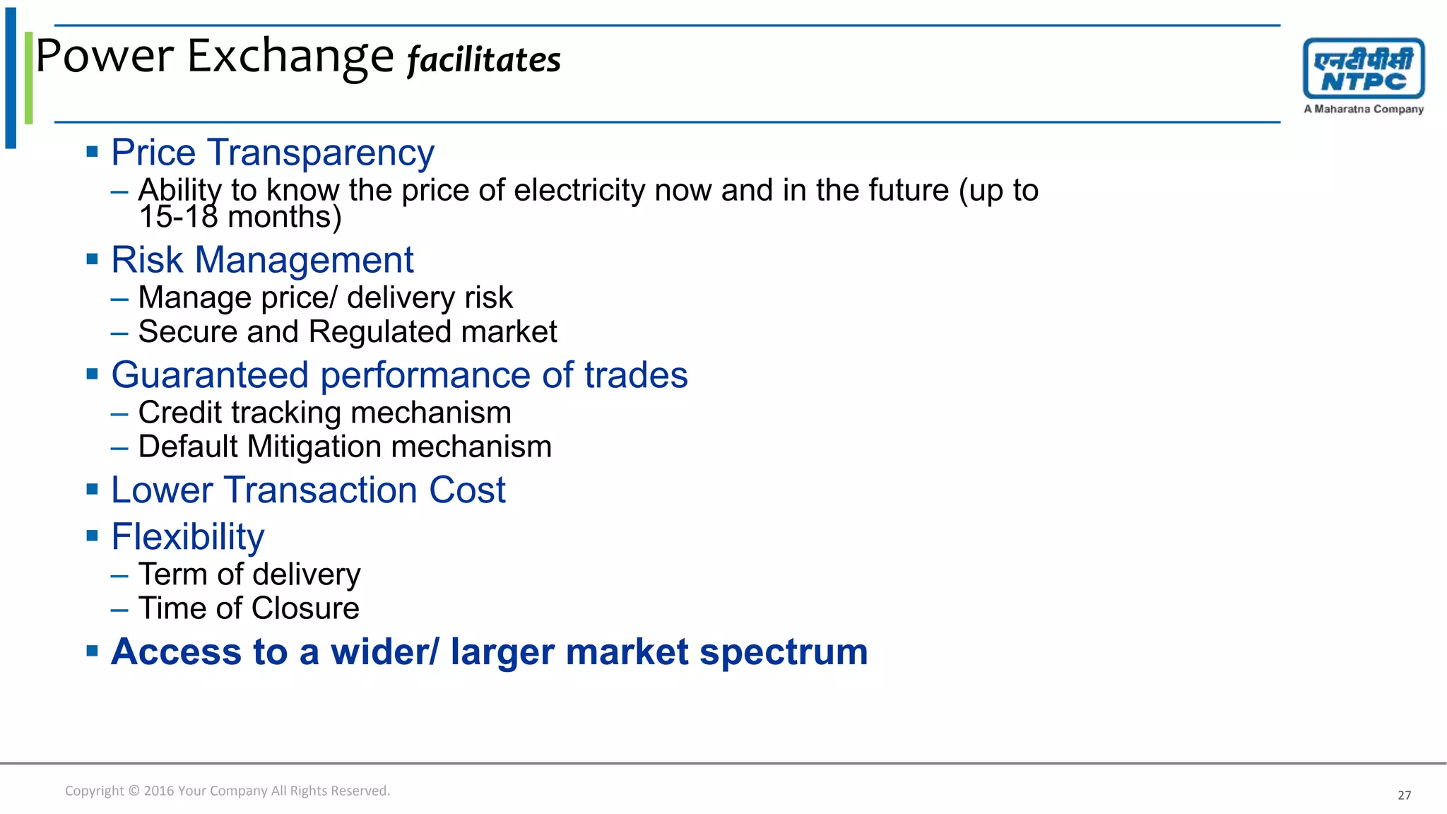 Indian electricity market and power exchanges | PPTX