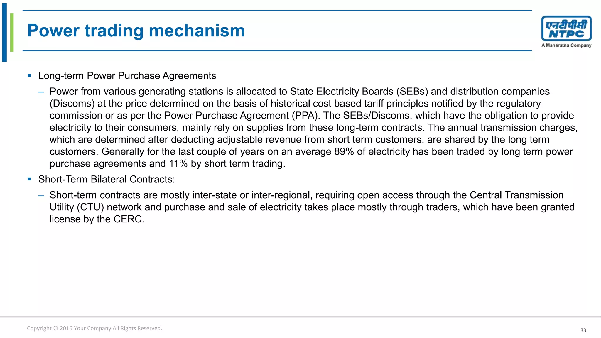 Indian electricity market and power exchanges | PPTX