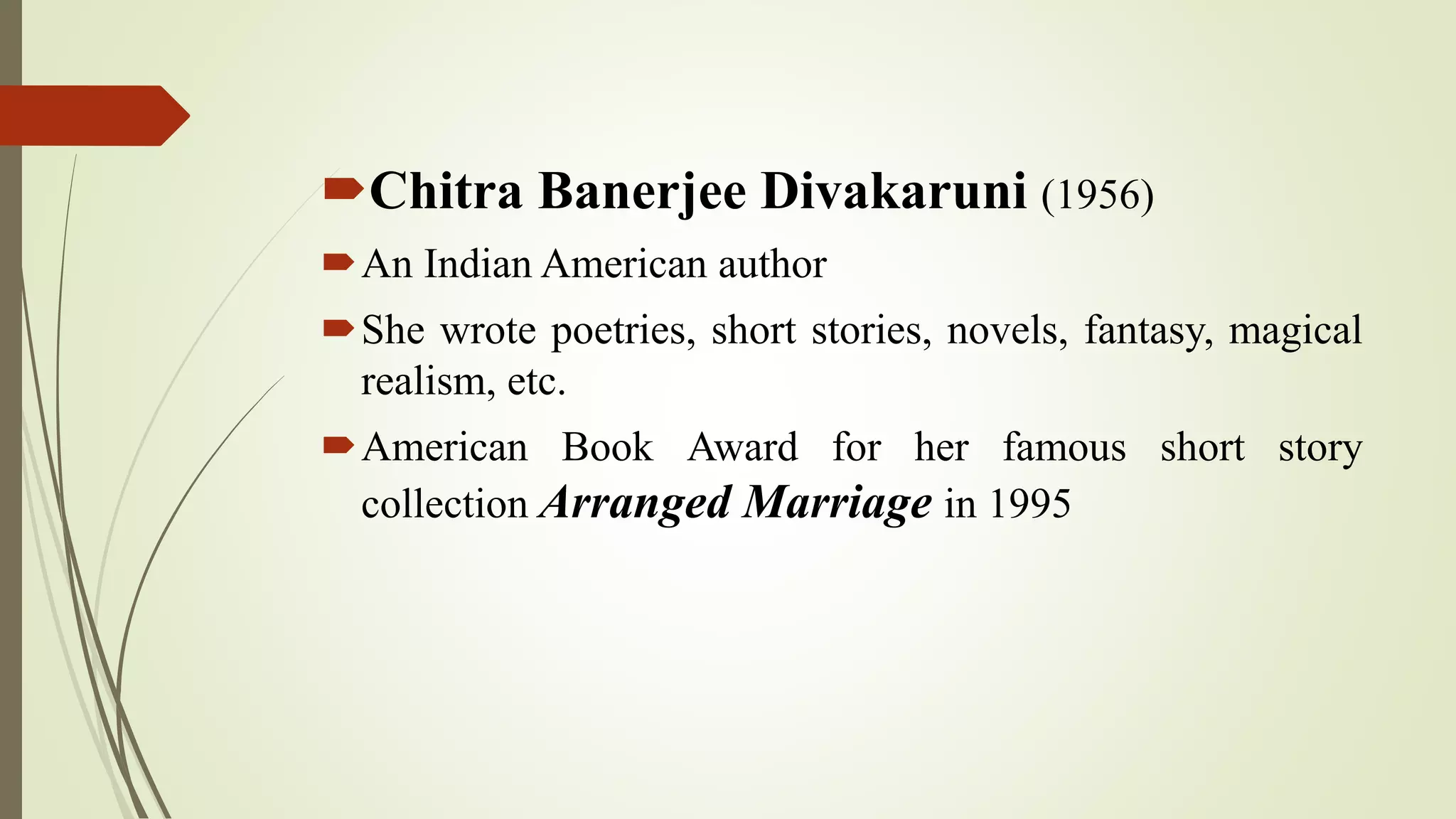 Female characters in Chitra Divakaruni | PPTX