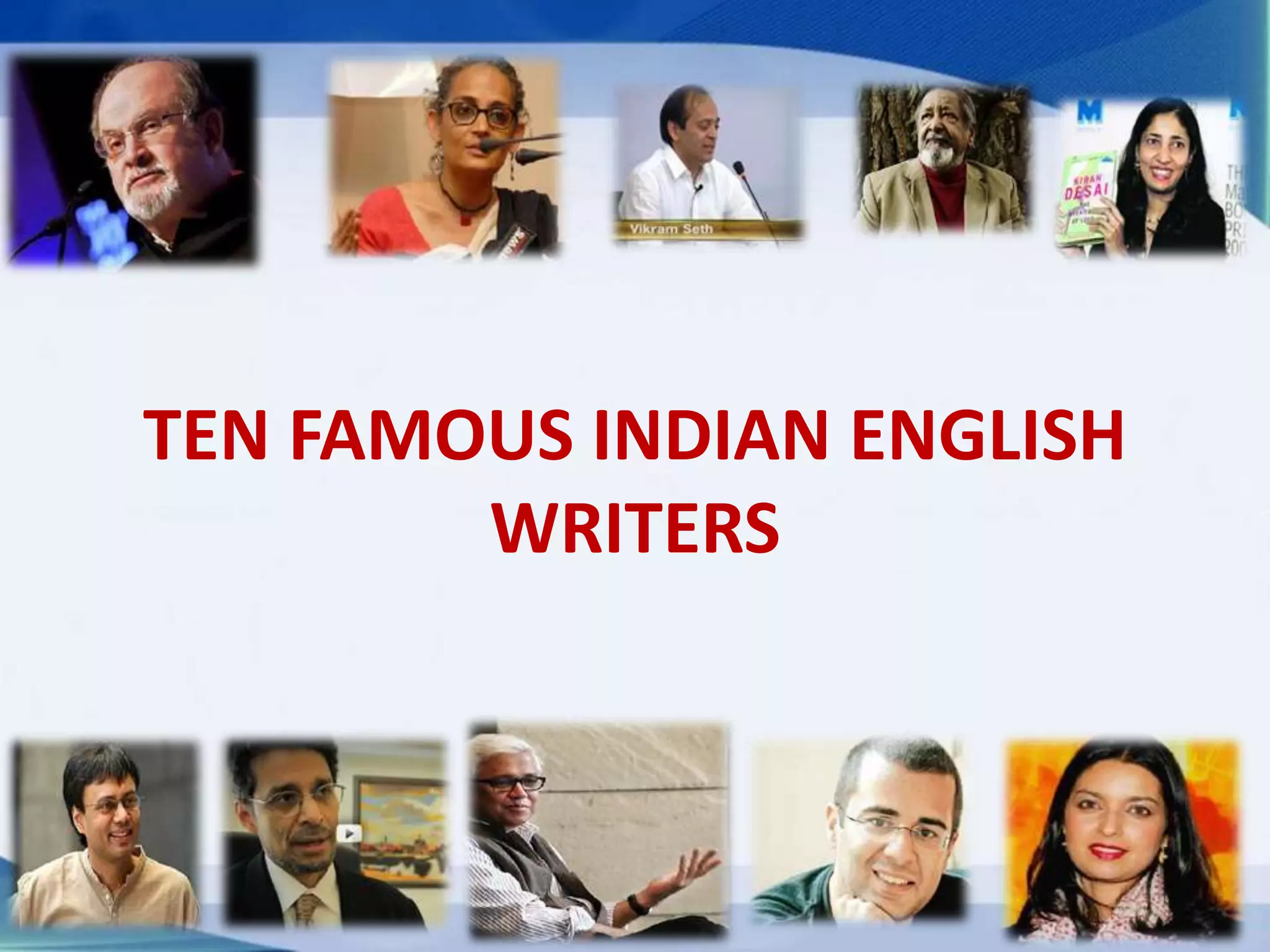 Indian english writers | PPTX