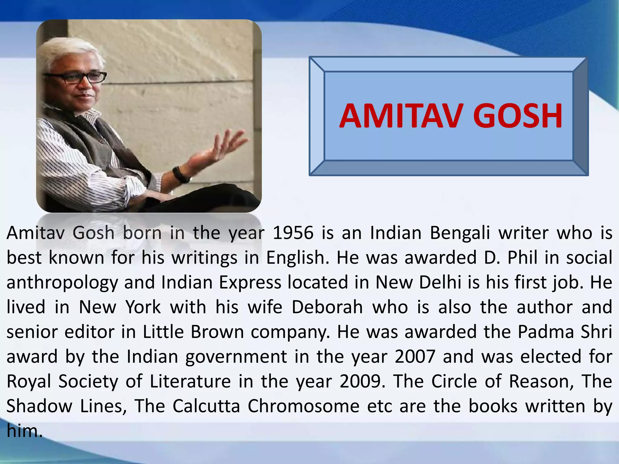 Indian english writers | PPTX