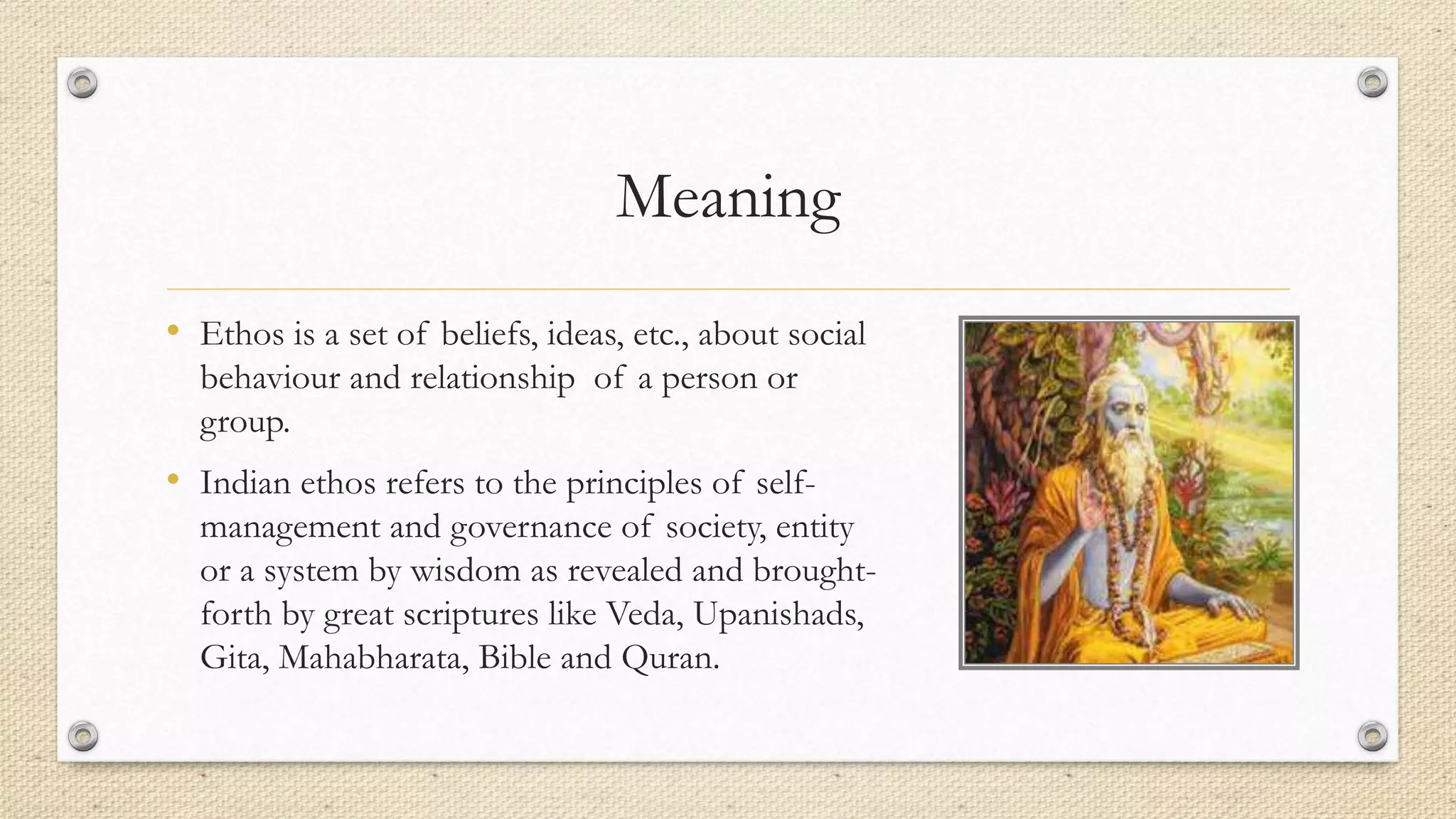 Indian ethos | PPTX