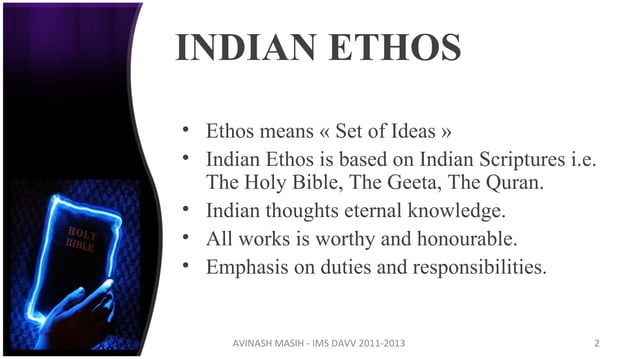 Indian ethos in management | PPT