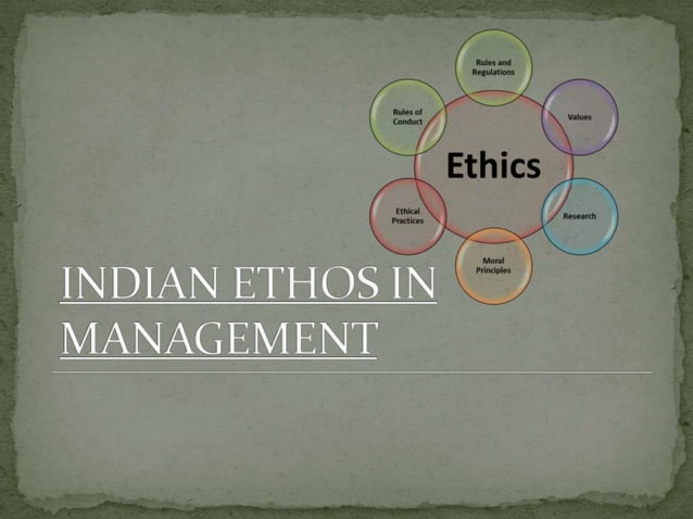 Indian ethos in management | PPTX | Hinduism | Religion & Spirituality