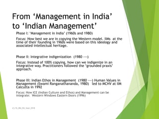 Indian Culture & Ethos for Economics, Commerce and Management | PPT