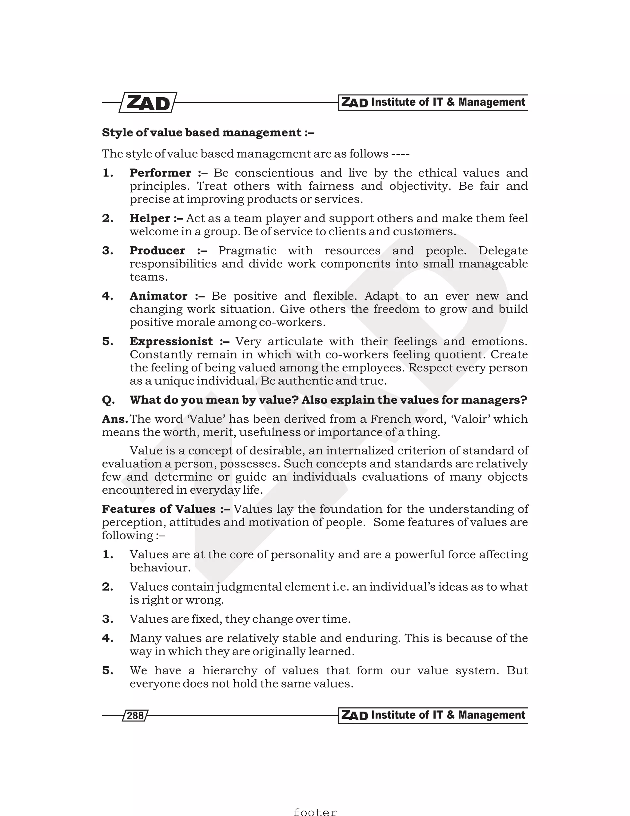 Indian etos and value (mba zad mdu) | PDF