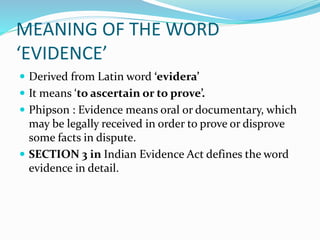 Indian evidence act,1872 | PPTX