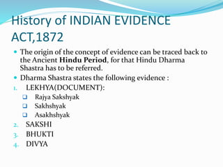 Indian evidence act,1872 | PPTX