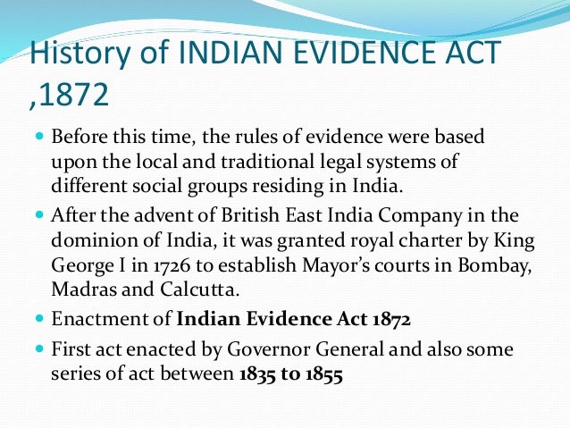 Indian Evidence Act 1872