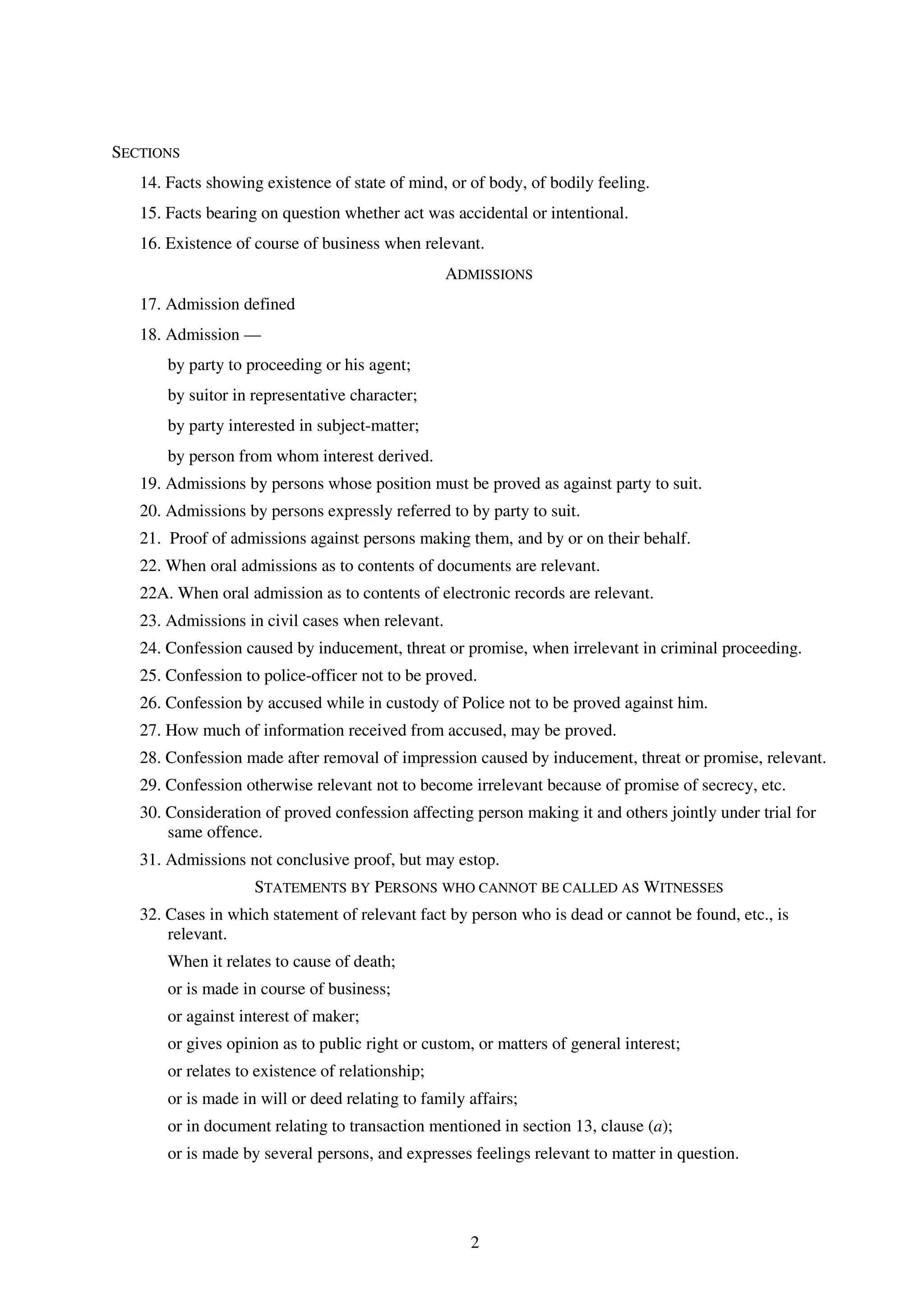 Indian Evidence Act 1872 bare Act with notes | PDF