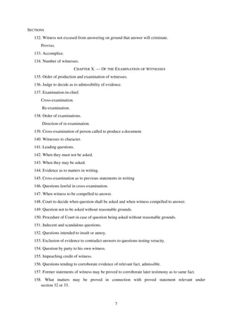 Indian Evidence Act 1872 bare Act with notes | PDF