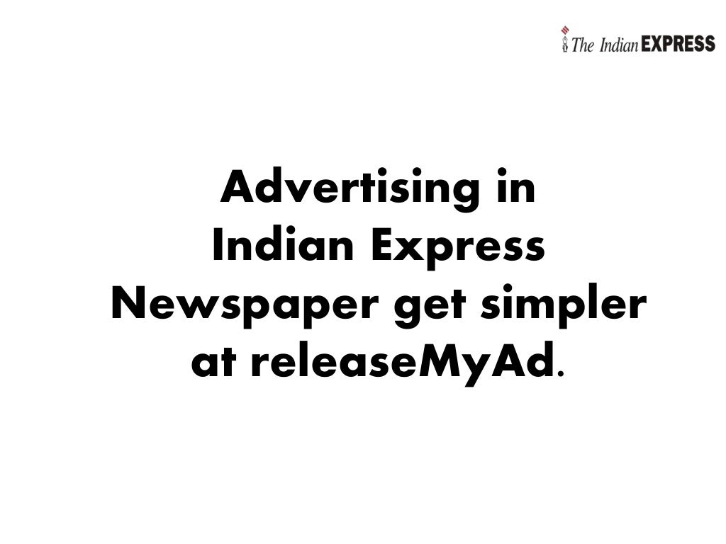 Indian Express Newspaper Classified Ad Booking