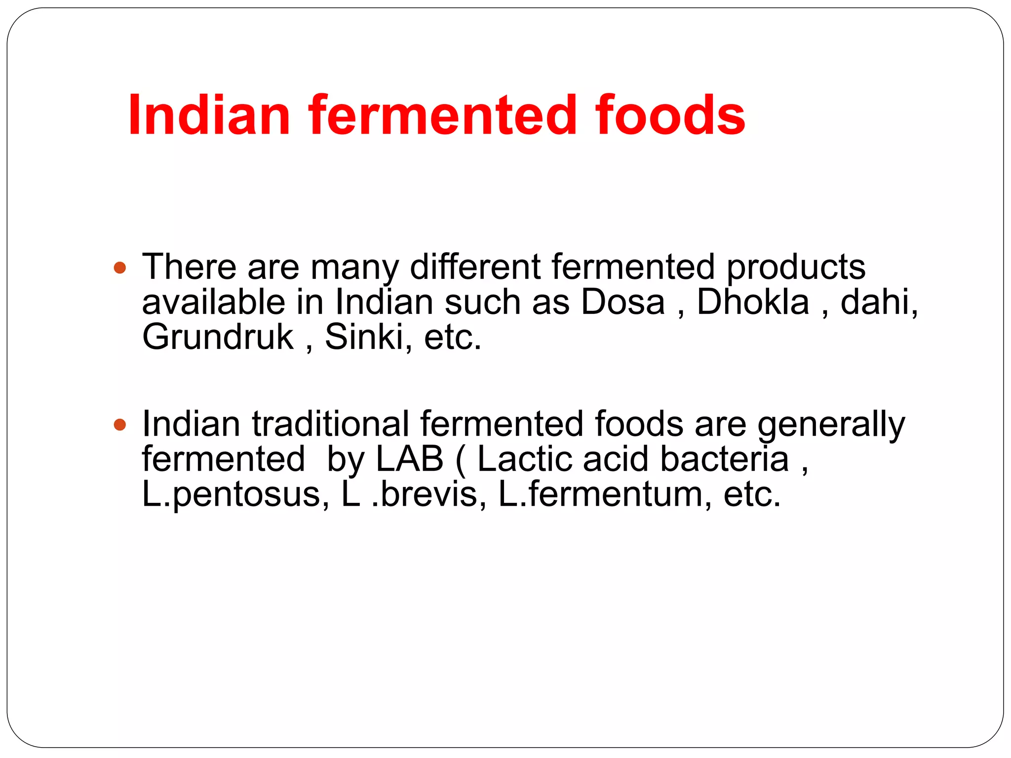 Indian fermented foods | PPTX