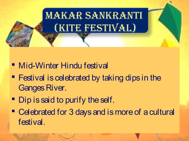 Indian Festivals | PPT | National & Civic Holidays | Holidays