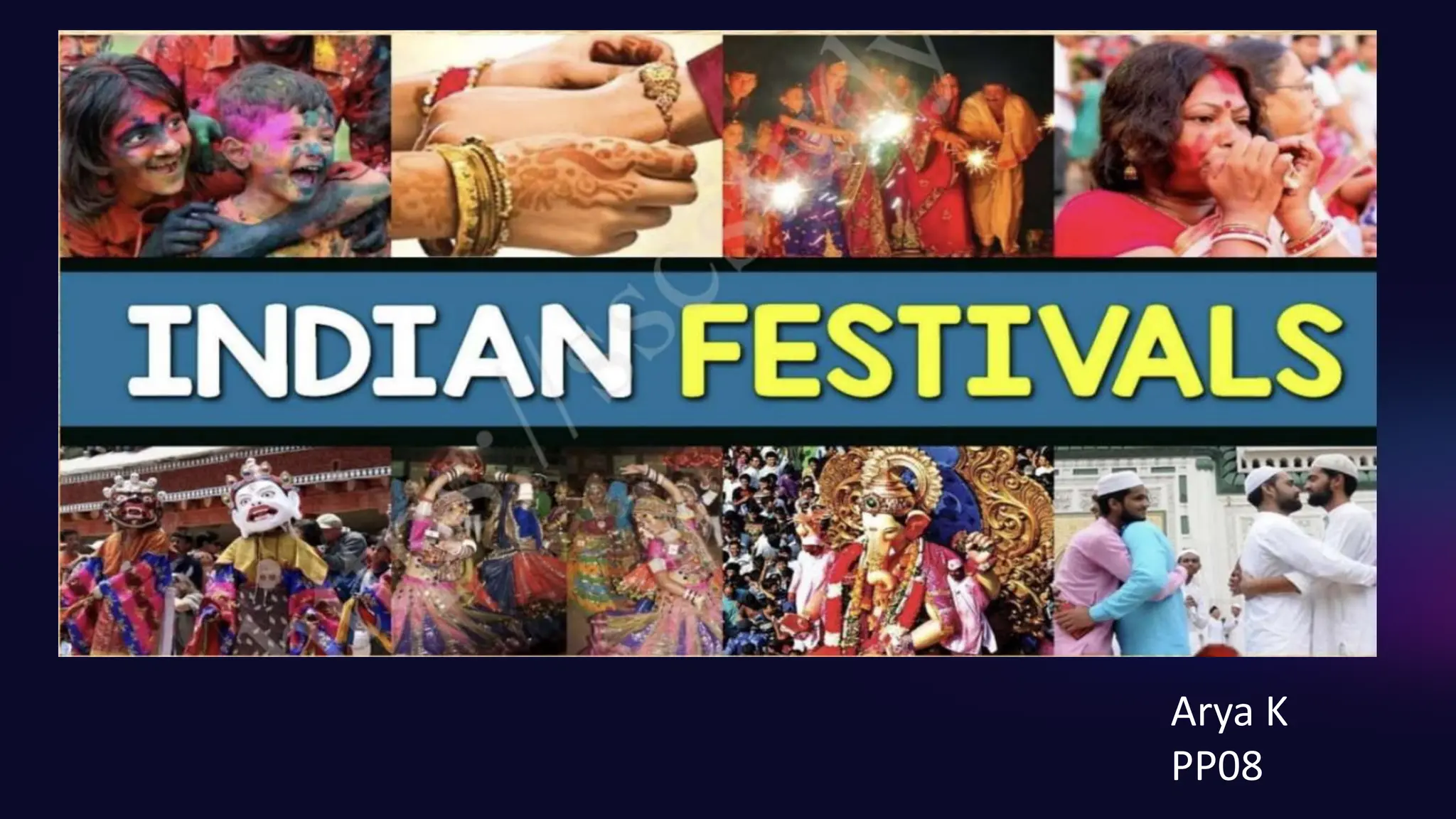 INDIAN FESTIVALS; Introduction, Types of festivals, Few festivals ...