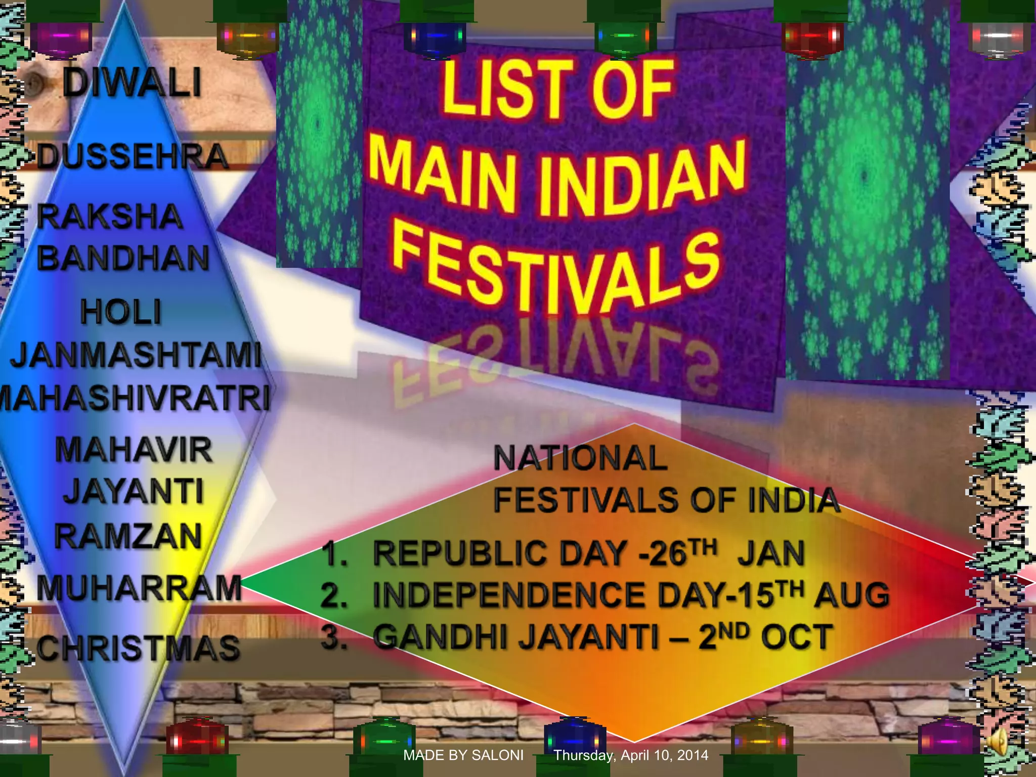 Indian festivals | PPTX
