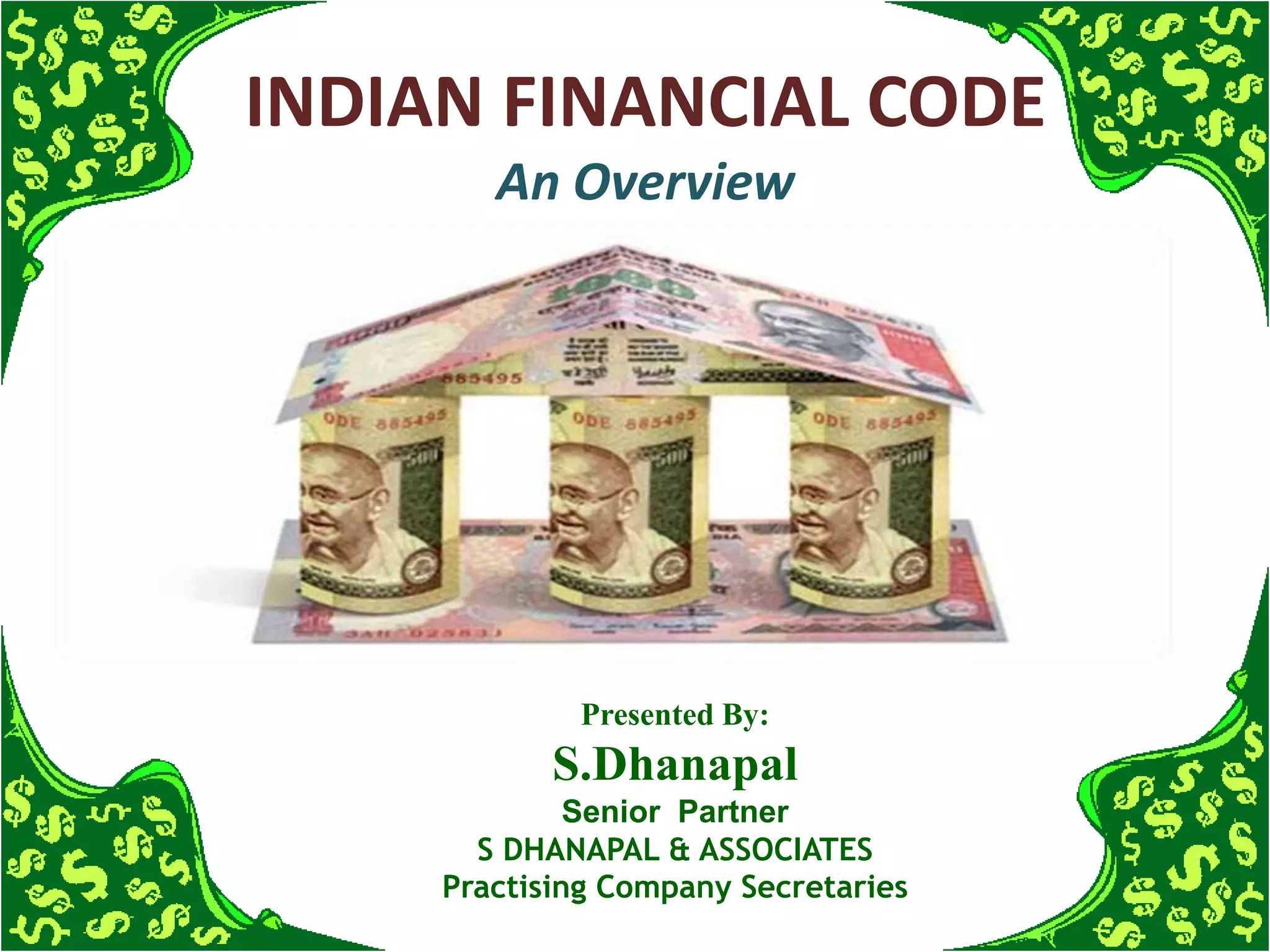 Indian financial code an overview | PPTX