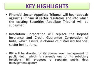 Indian financial code an overview | PPTX