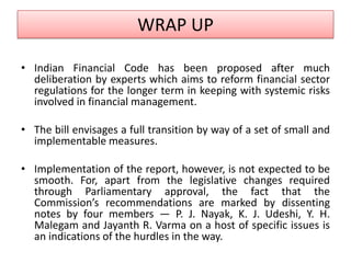 Indian financial code an overview | PPTX