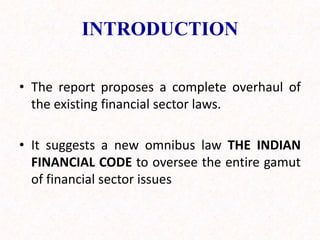 Indian financial code an overview | PPTX