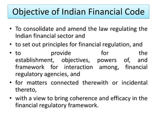 Indian financial code an overview | PPT