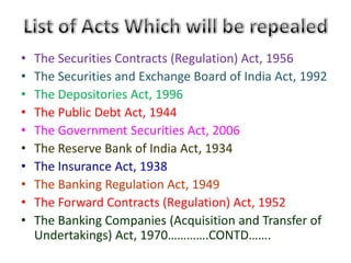 Indian financial code an overview | PPT