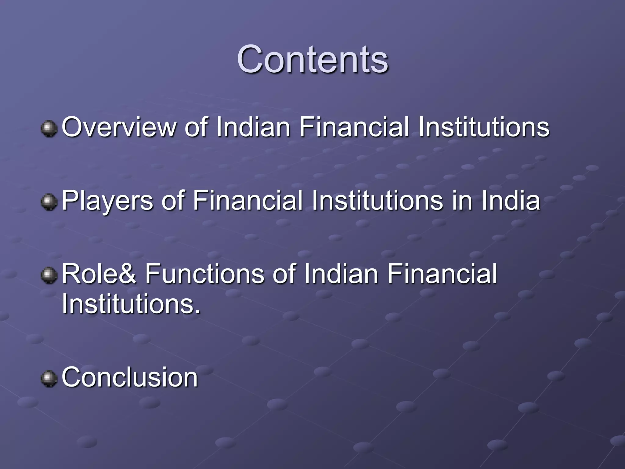 Indian financial instituions | PPT