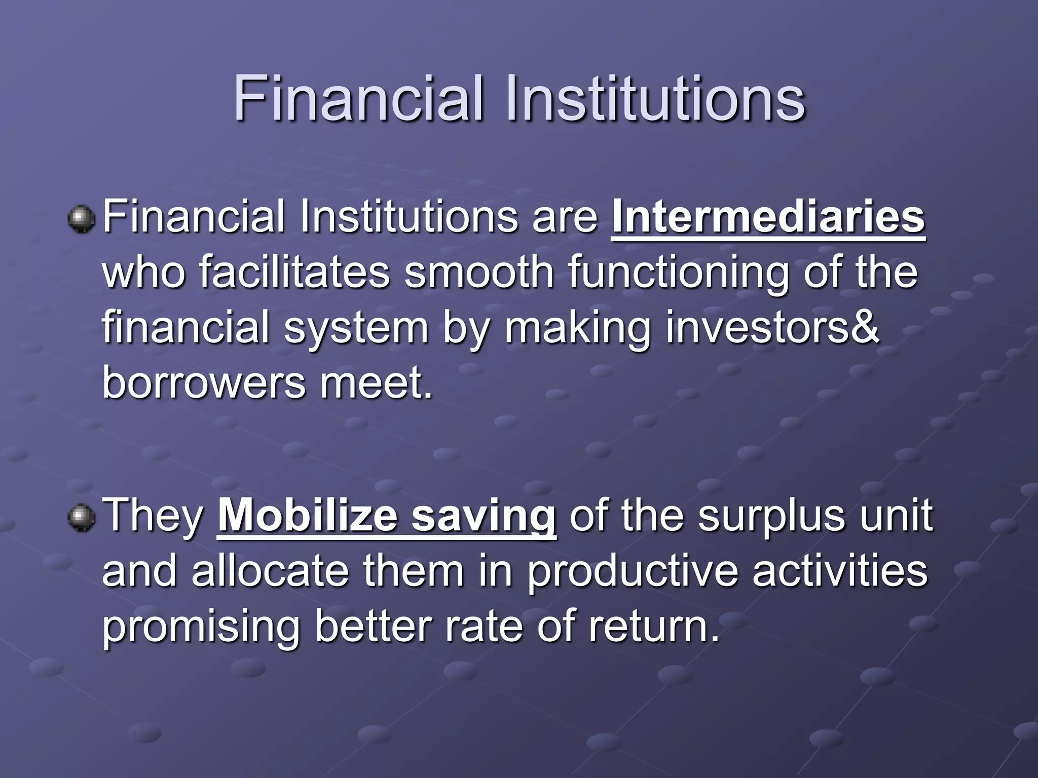 Indian financial instituions | PPT