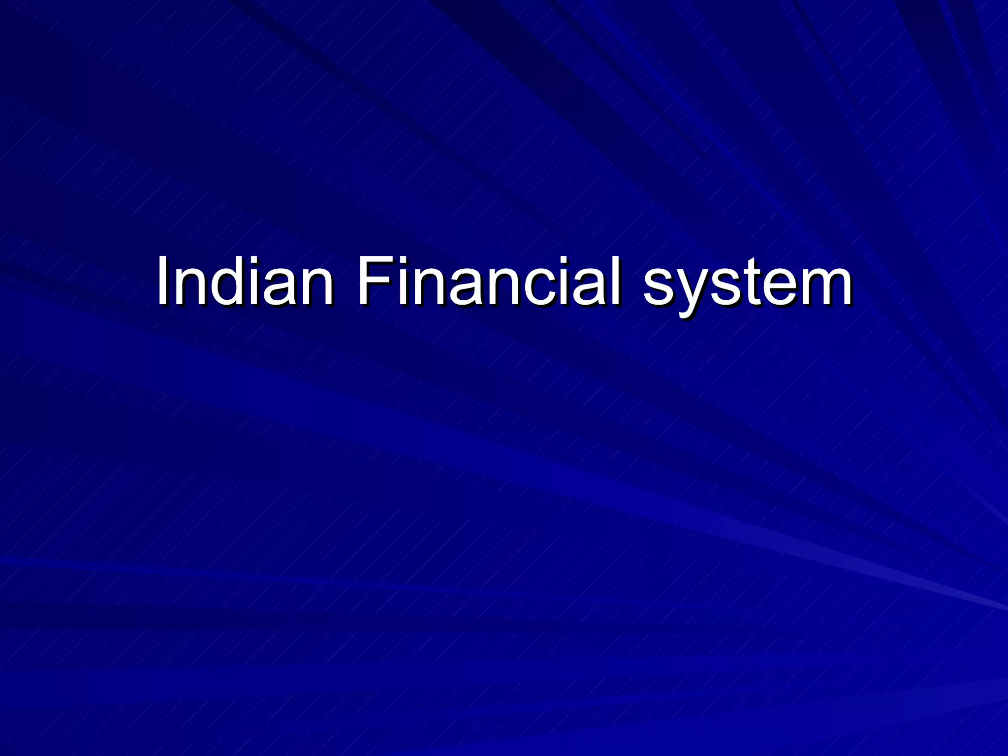 Indian Financial System | PPT