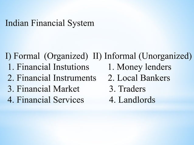 Indian financial system institution and market | PPTX