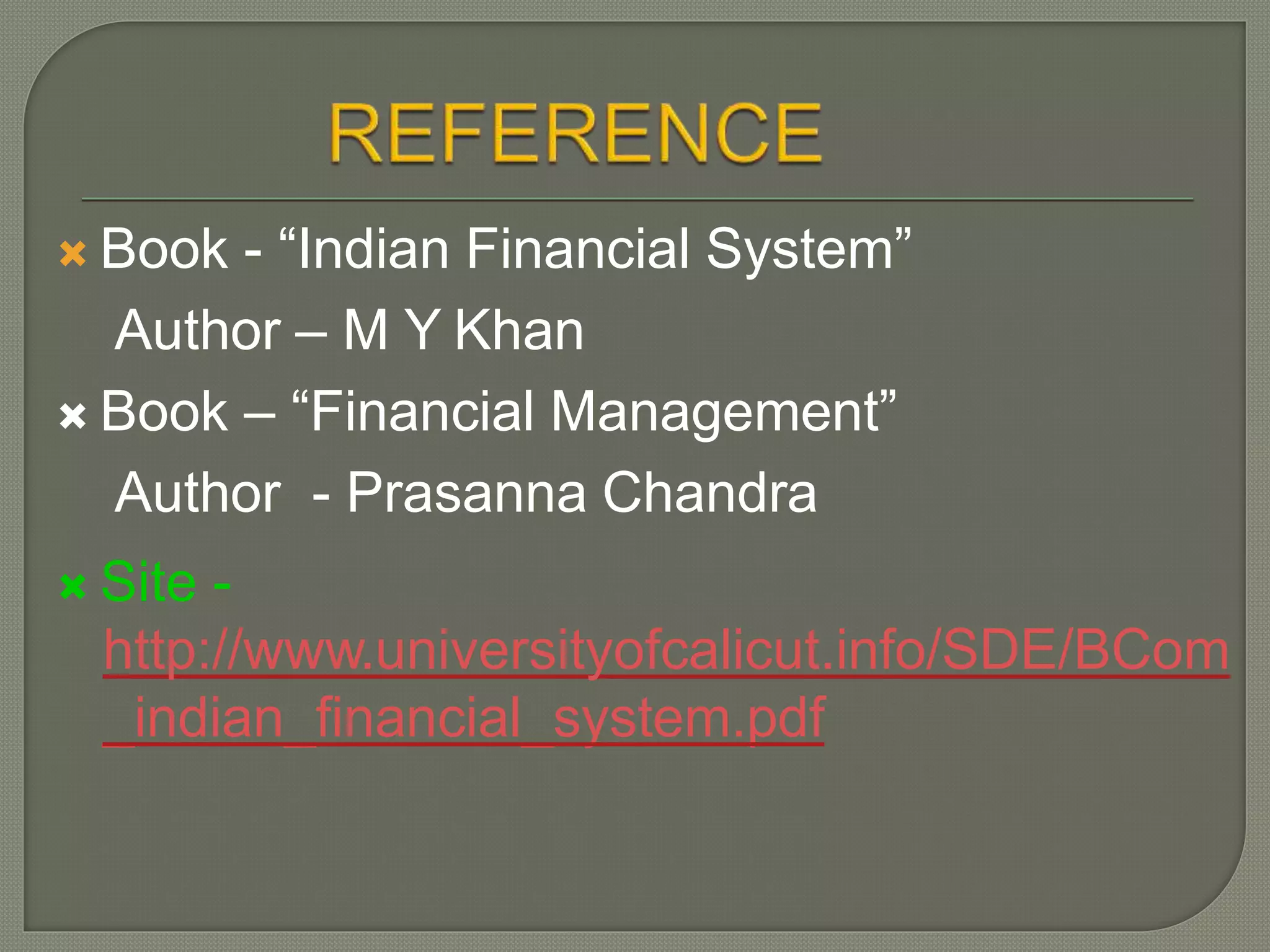 Indian financial system ppt | PPTX