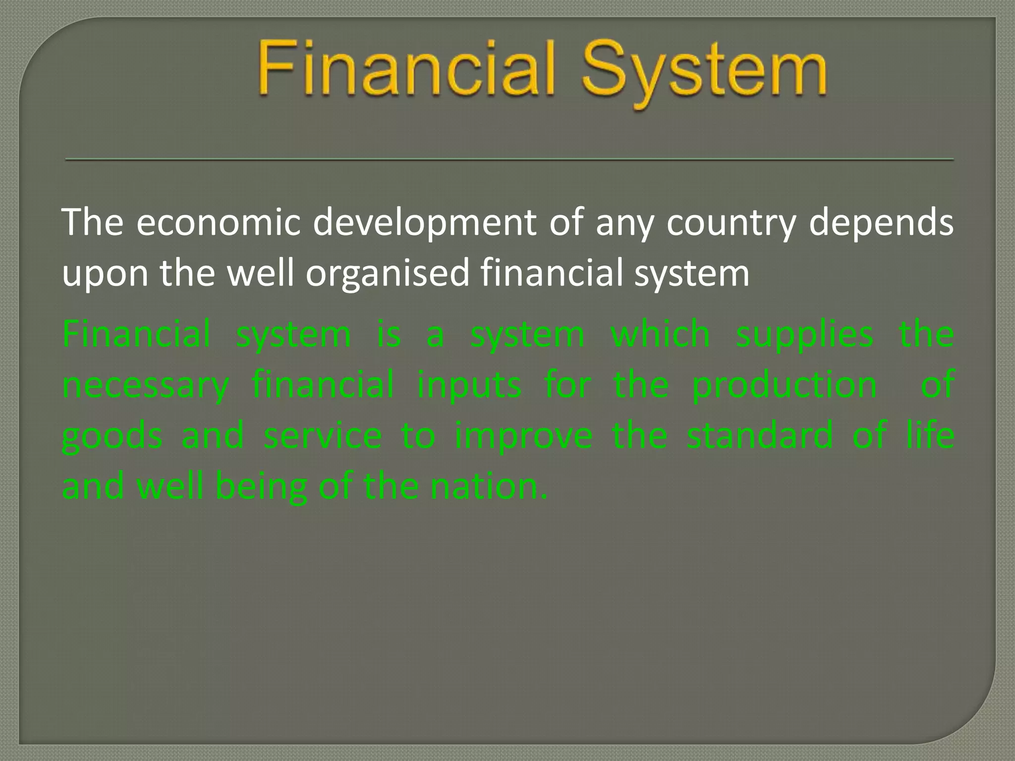 Indian financial system ppt | PPTX