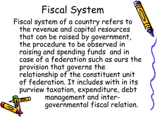 Indian Fiscal System | PPT
