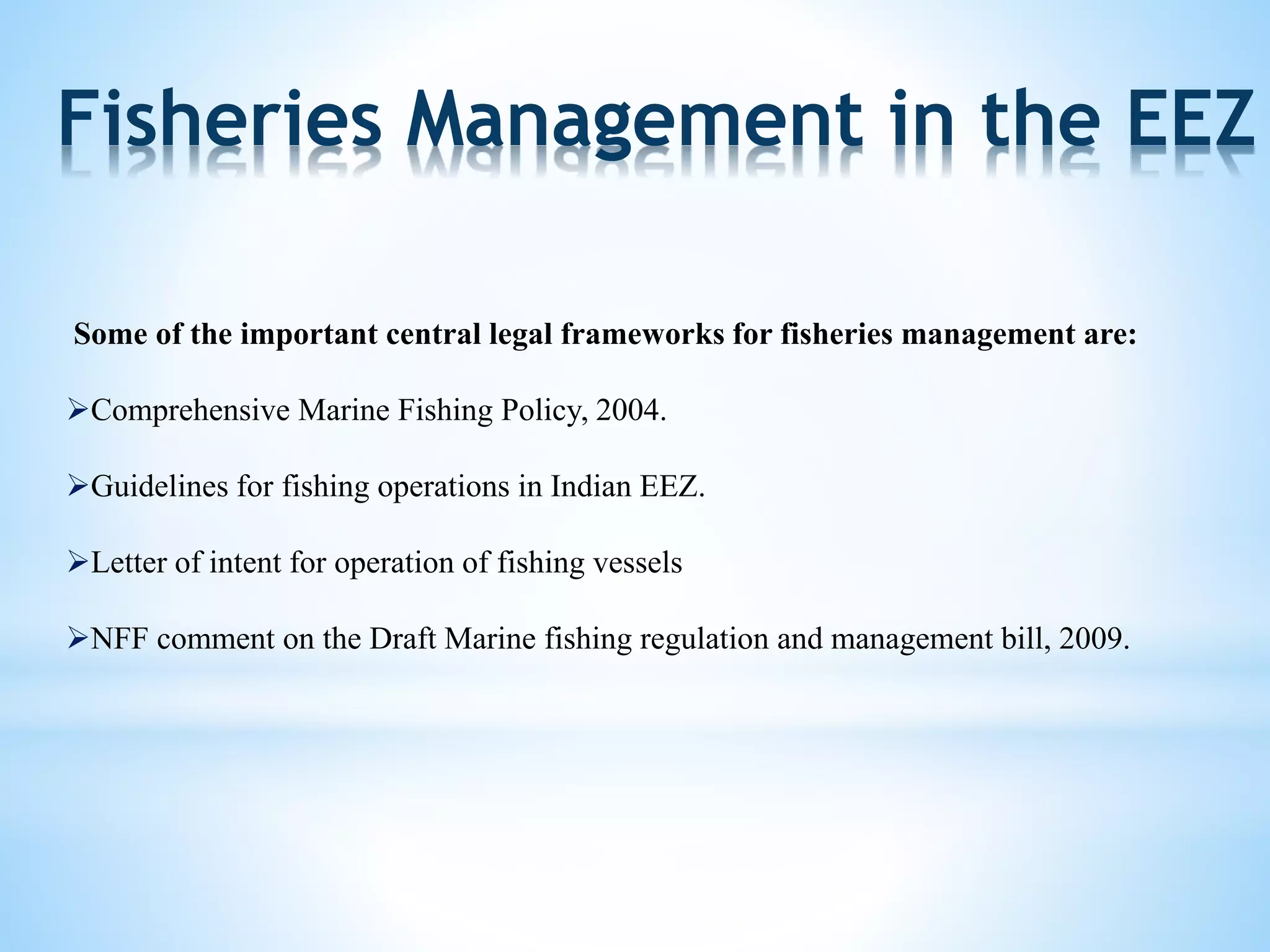 Indian fisheries management | PPTX