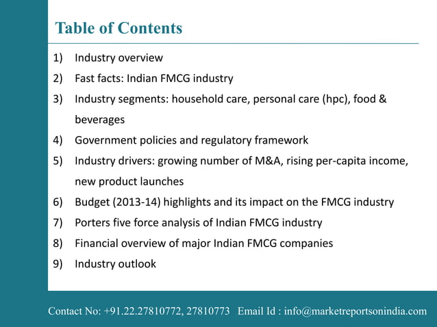 Indian fmcg industry | PPT