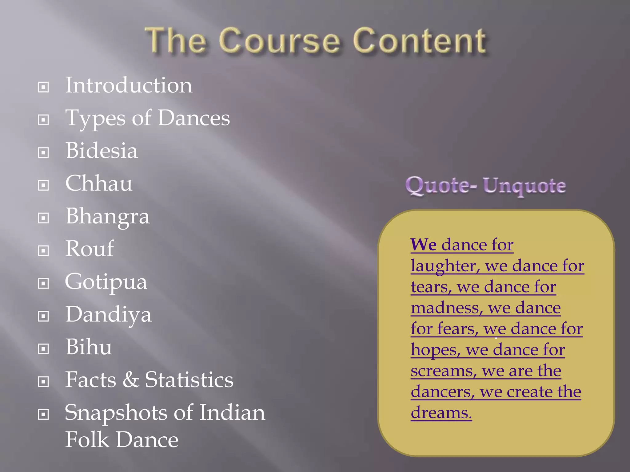 Indian folk dance | PPTX
