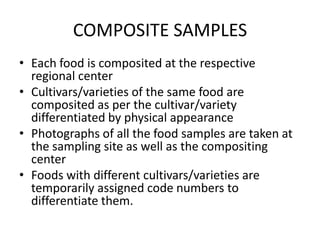 Indian food composition database project | PPTX
