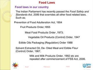 INDIAN FOOD LAWS AND ITS IMPOORTANCE IN DAILY LIFE.PPT