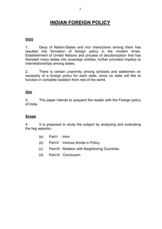 Indian foreignpolicy final | PDF