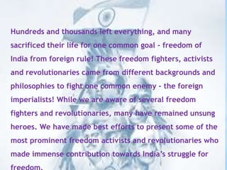 Indian freedom fighters | PPTX