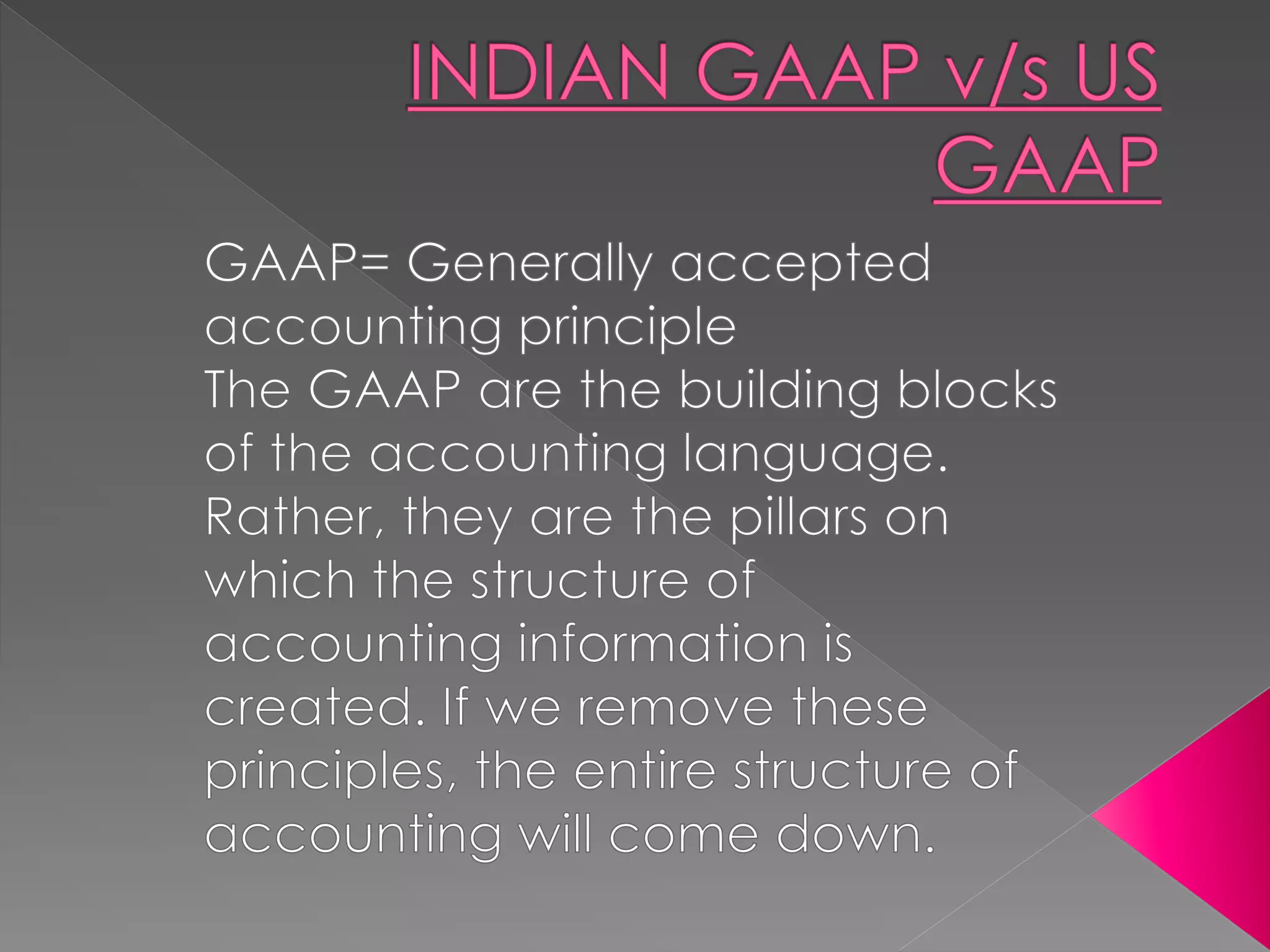 INDIAN GAAP vs US GAAP | PPTX