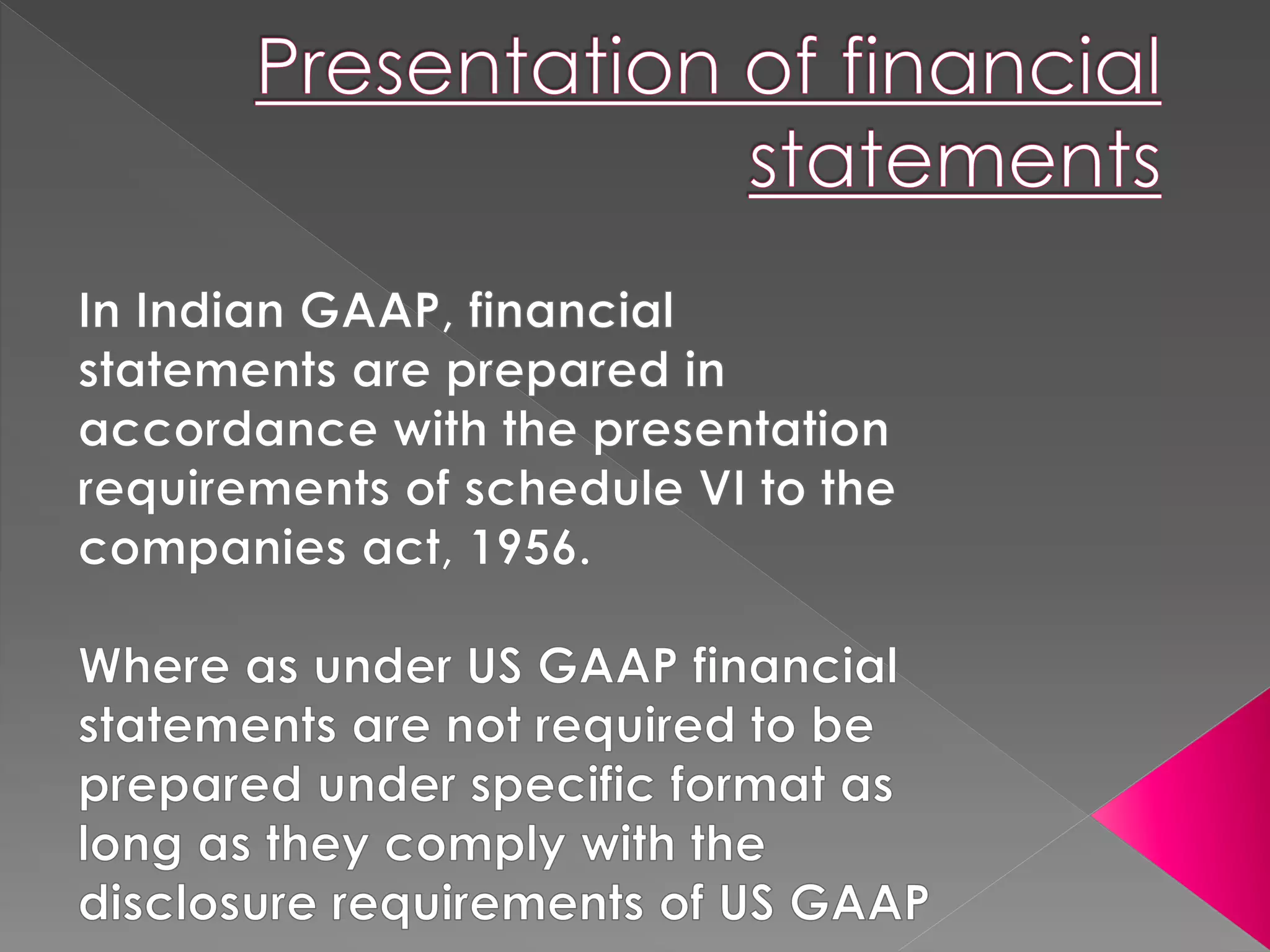 INDIAN GAAP vs US GAAP | PPTX
