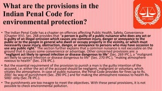 Indian government laws on environment | PPTX