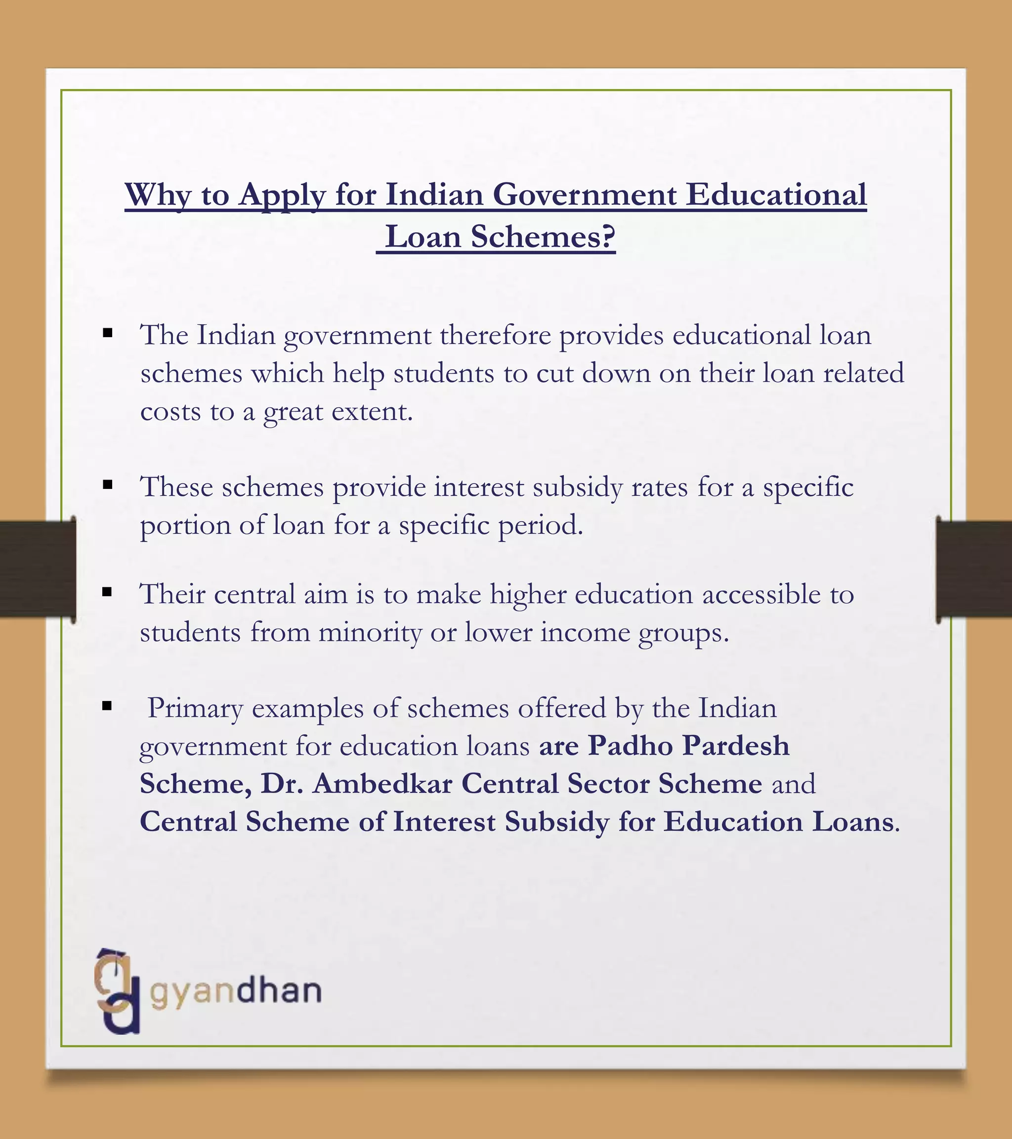 Indian Government Schemes To Help Students Study Abroad : Educational ...