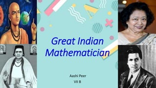 Famous Indian Mathematicians Ppt