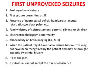 Indian guidelines in mangement of epilepsy.ppt
